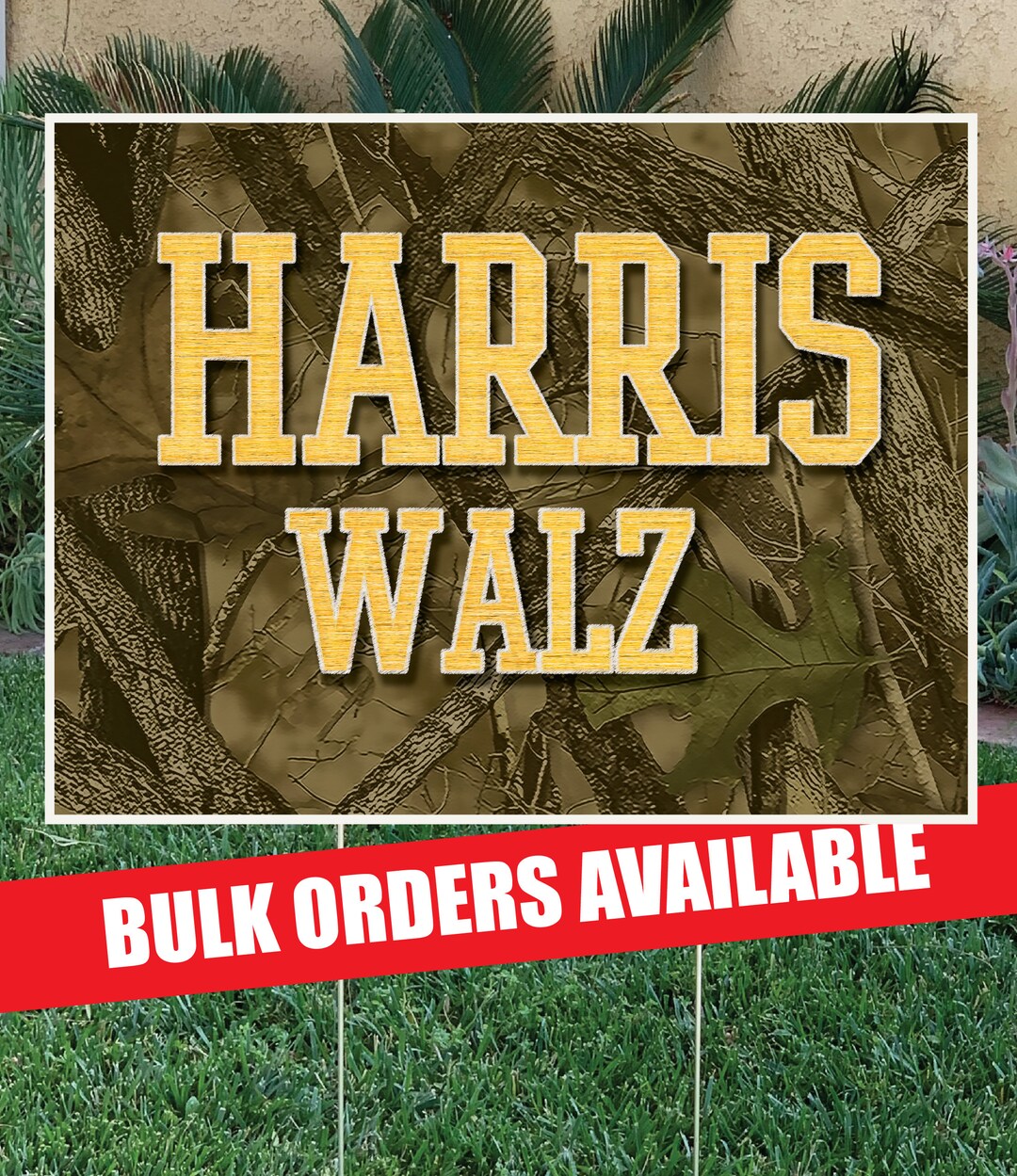 HARRIS WALZ CAMO Yard Sign Election 2024 Kamala Walz - Etsy