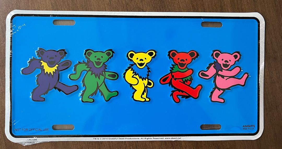 Grateful Dead Dancing Bear License Plate DEAD HEAD License Plate ...