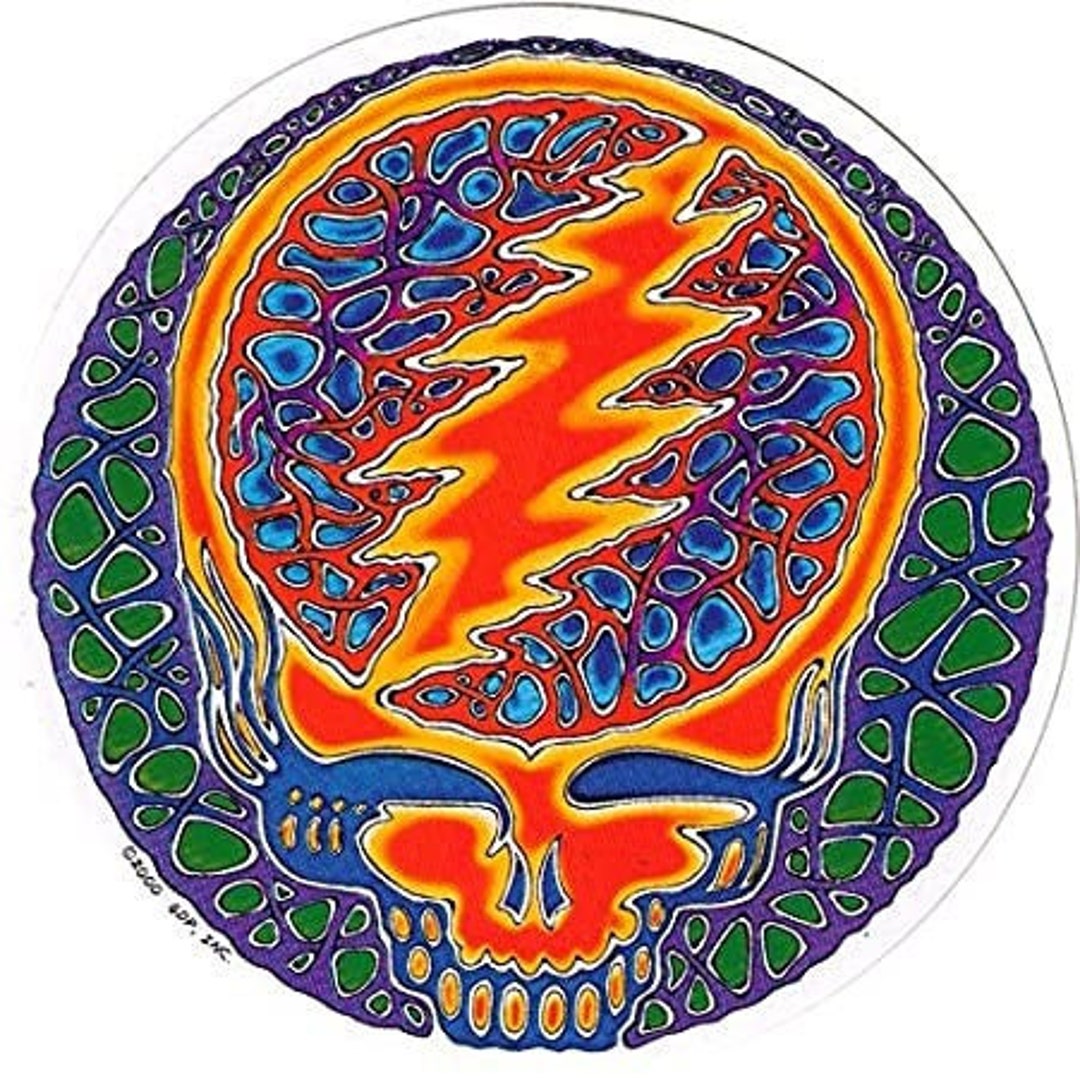 Grateful Dead Trippy Steal Your Face Sticker - Grateful Dead Bumper ...