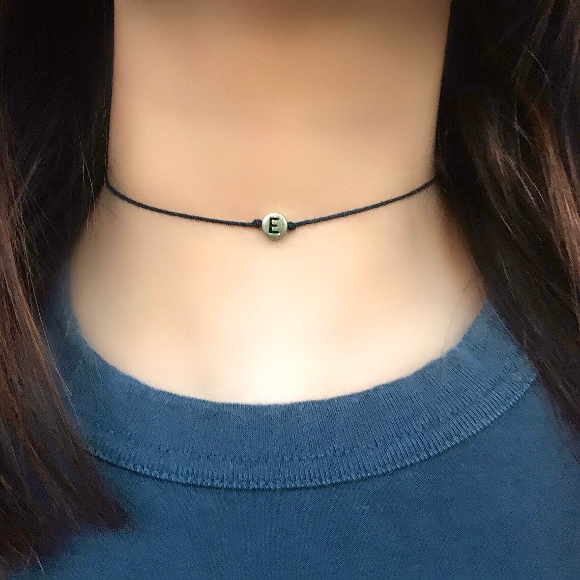 Initial Cord Choker Alphabet Letter Choker by Urbanglassny | Etsy