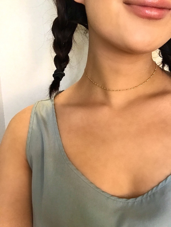 Etsy delicate gold necklace store