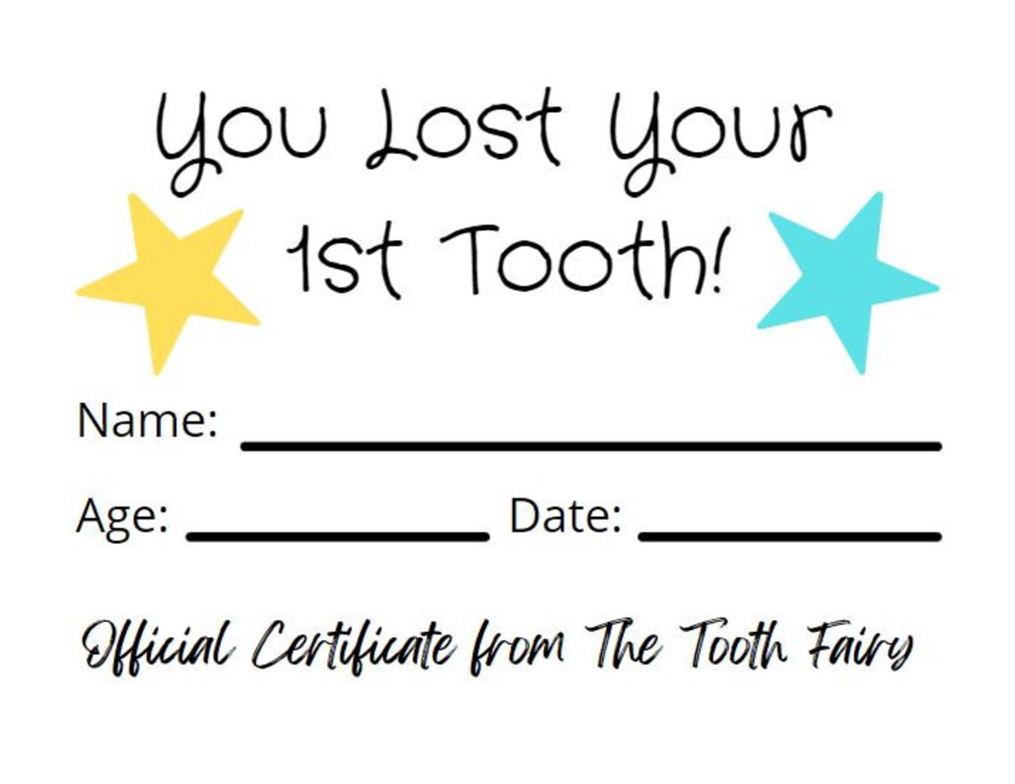First Tooth Letter From Tooth Fairy, Digital Download, Printable, PDF ...