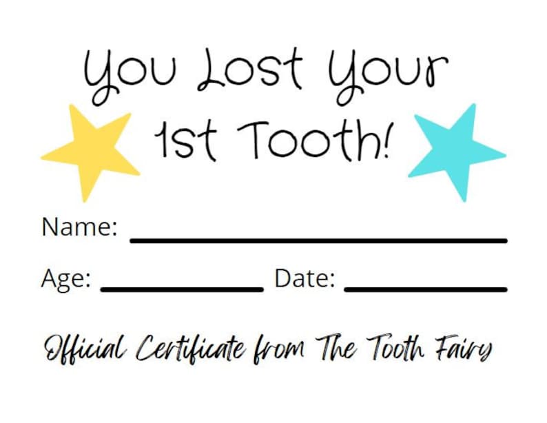 First Tooth Letter From Tooth Fairy, Digital Download, Printable, PDF ...
