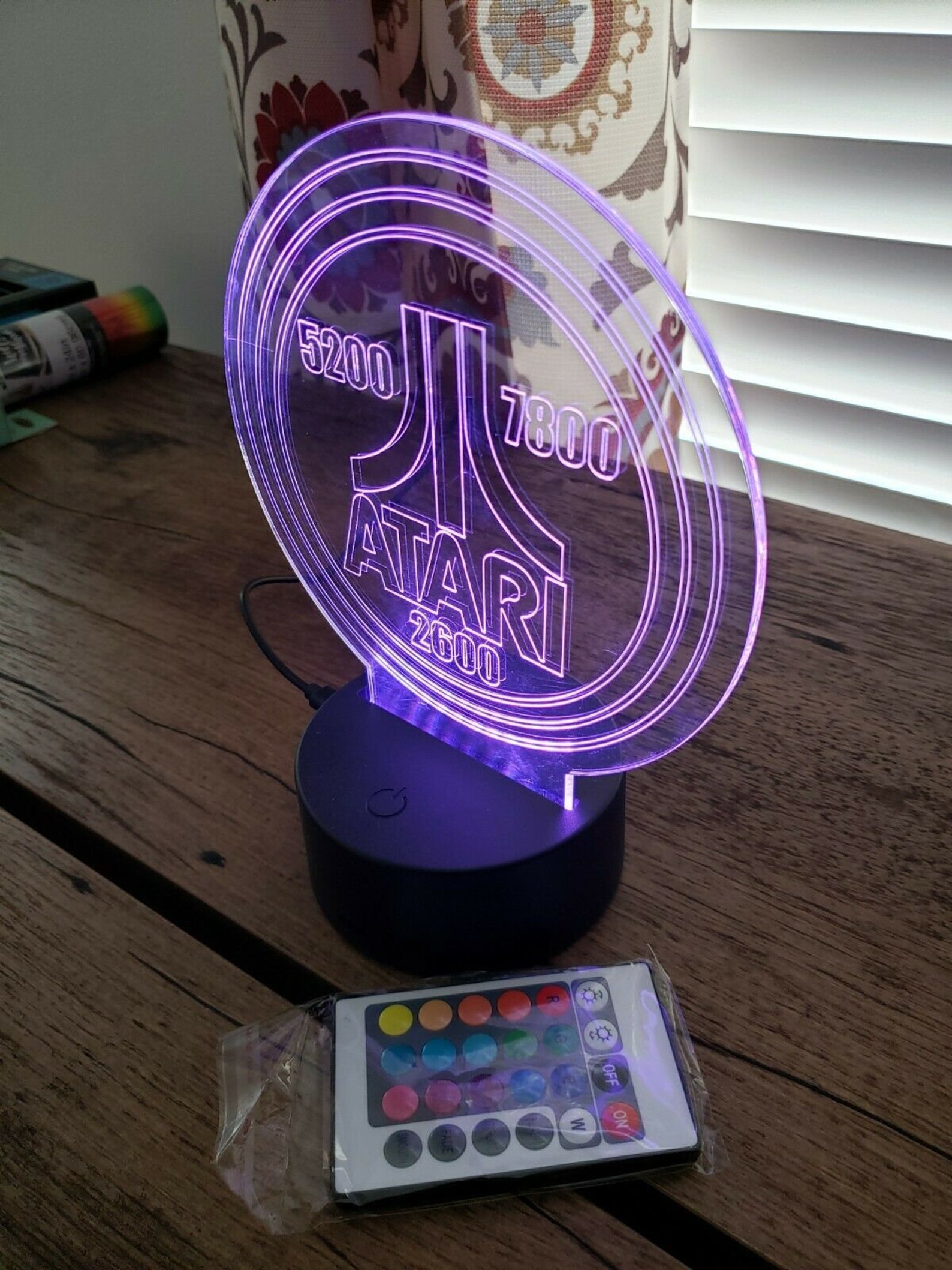 Atari 2600 5200 7800 Lighted LED Sign Lamp Display with remote | Etsy
