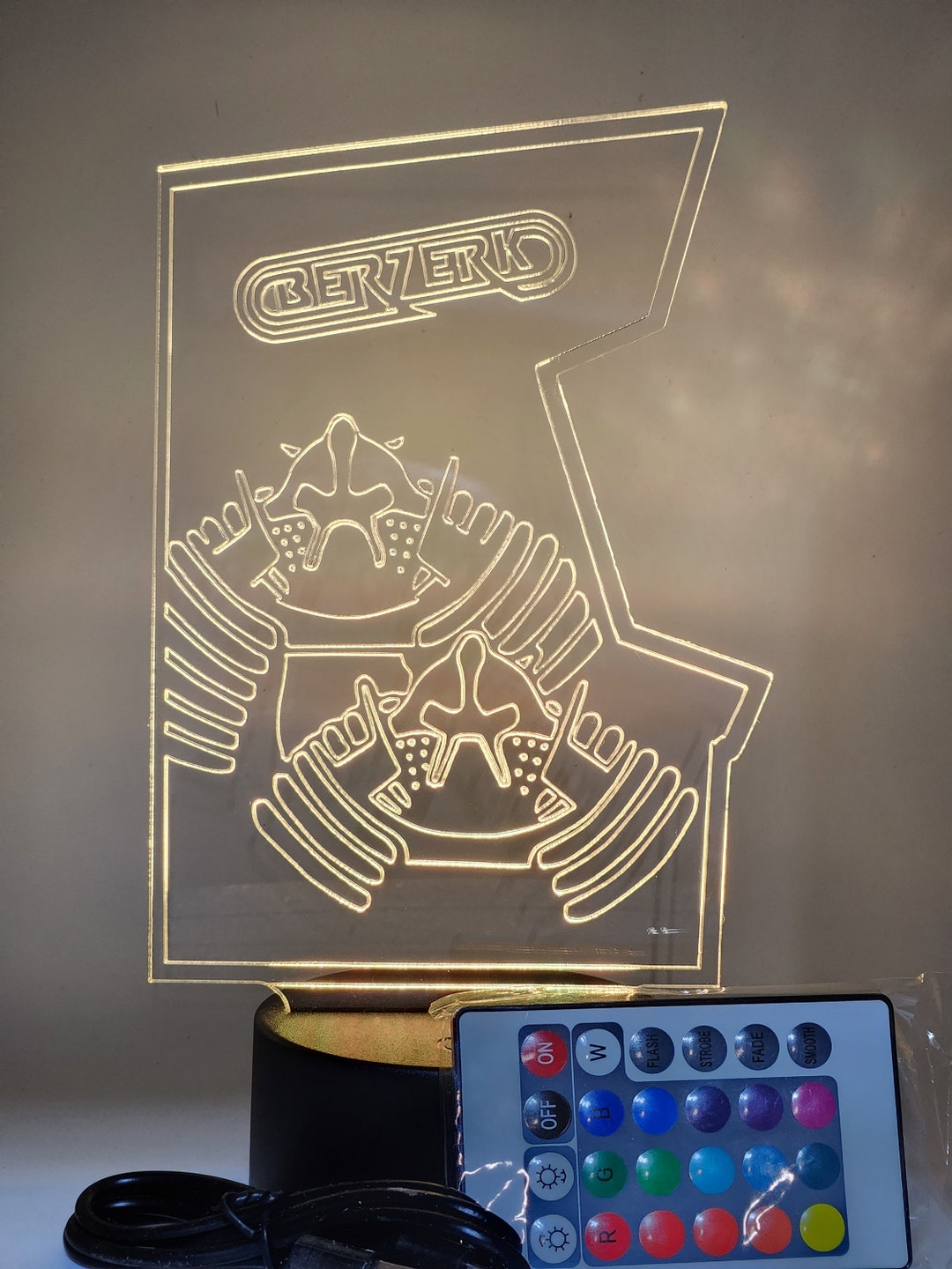 Berzerk Arcade Lighted LED Sign Lamp Display With Remote (show It Off ...