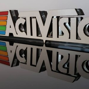 Activision White Logo Sign (show It Off) Shelf Display - Etsy