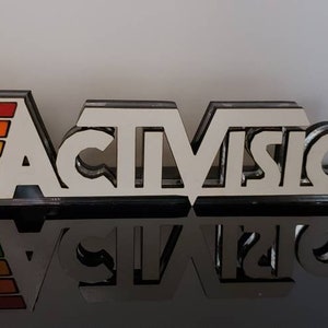 Activision White Logo Sign show It Off Shelf Display - Etsy