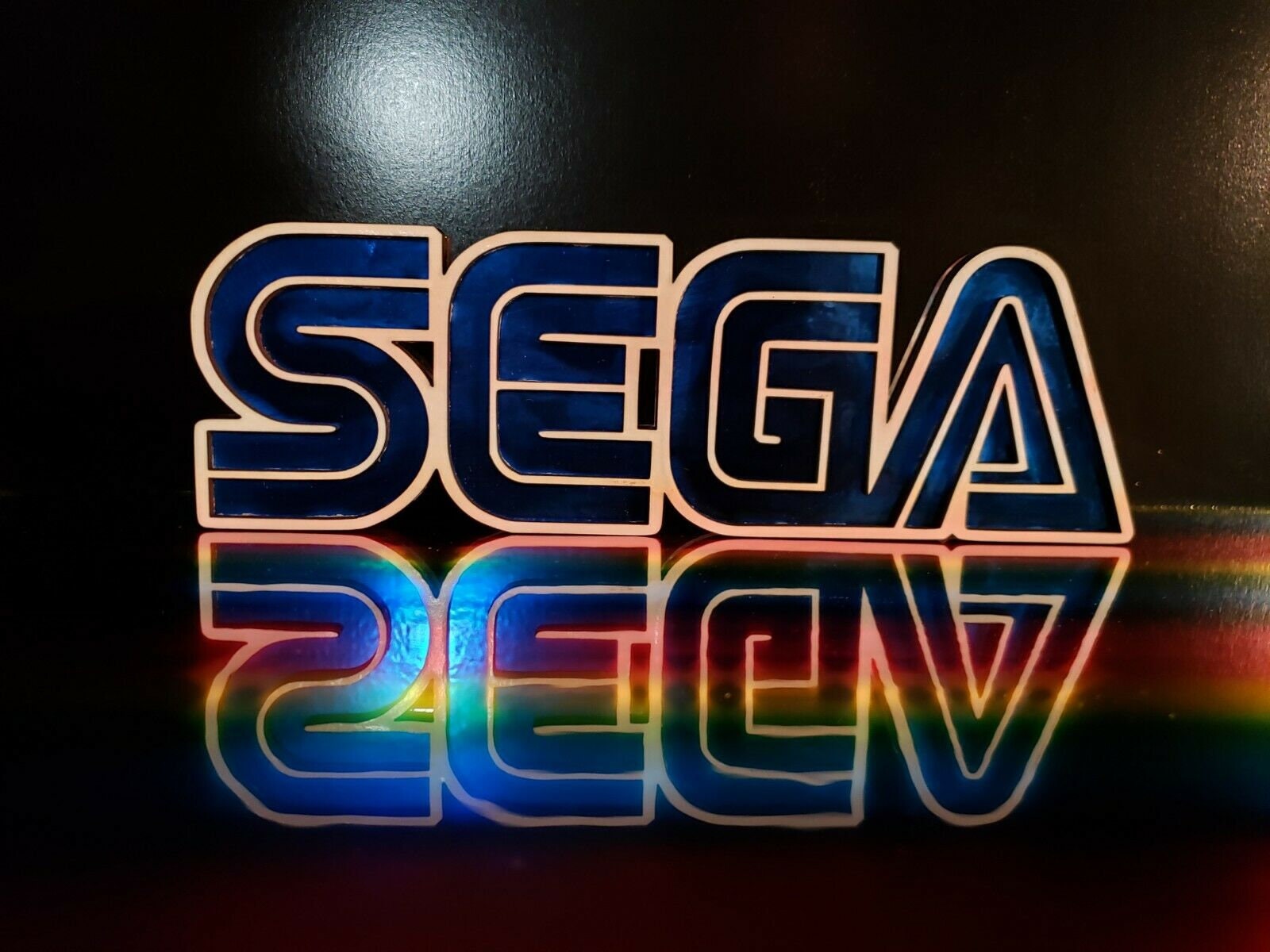Sega logo sign display stand for shelf or gameroom Atari show | Etsy