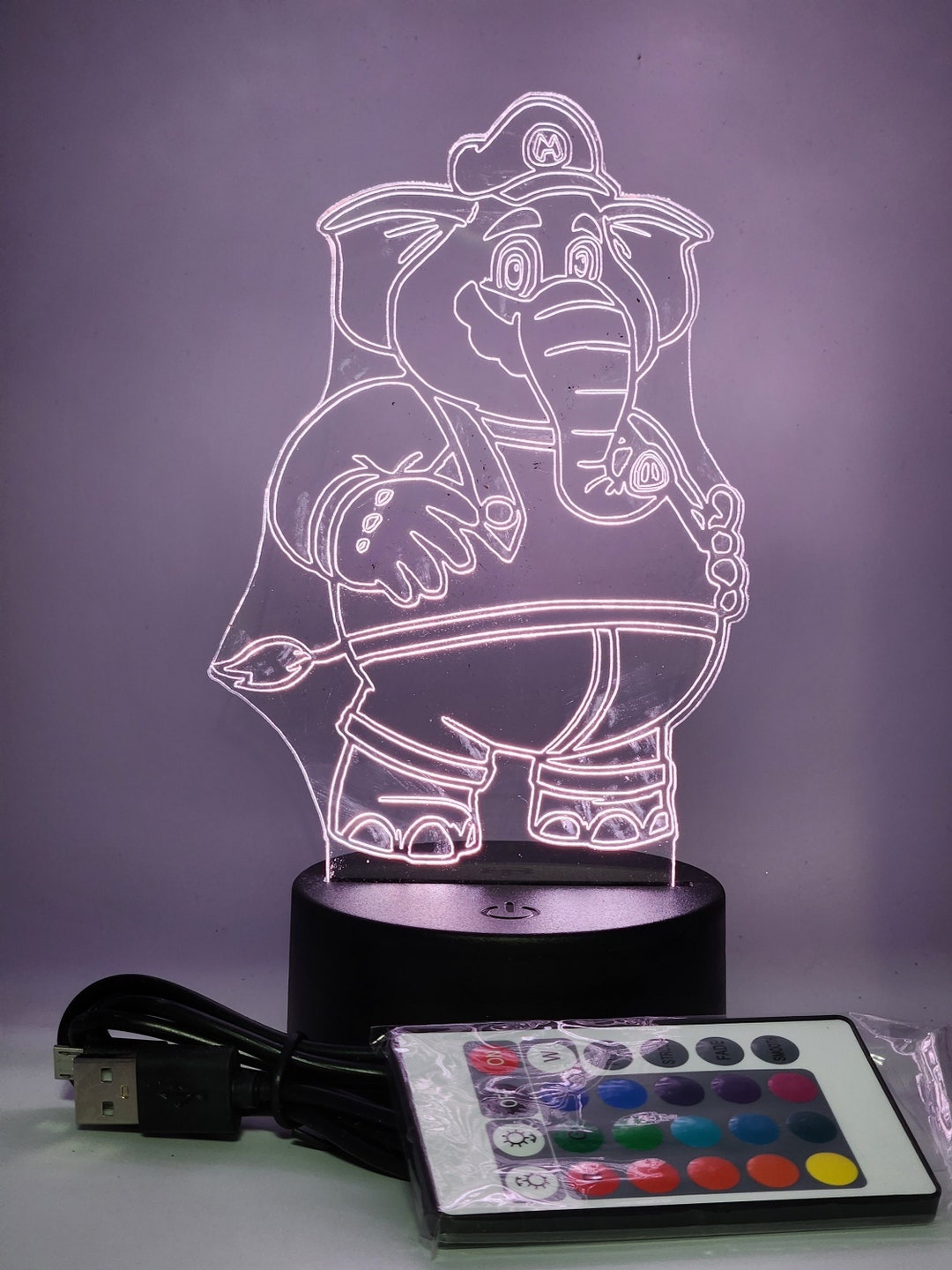 Wonder Elephant Super Mario Led Lamp It Will Display 8 Different Colors ...