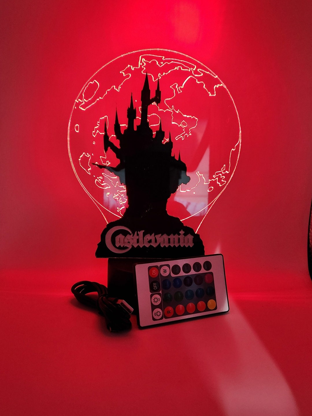 Castlevania Led Lamp (show It Off) Nightlight Gameroom Display - Etsy