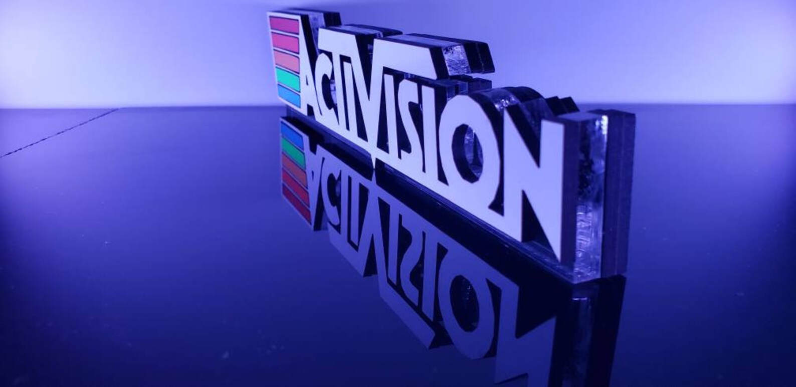 Activision White Logo Sign show It Off Shelf Display - Etsy