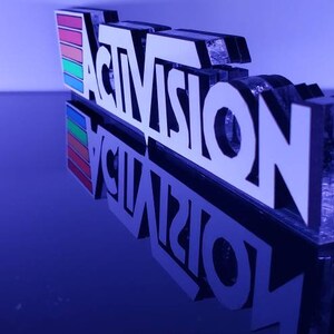 Activision White Logo Sign show It Off Shelf Display - Etsy