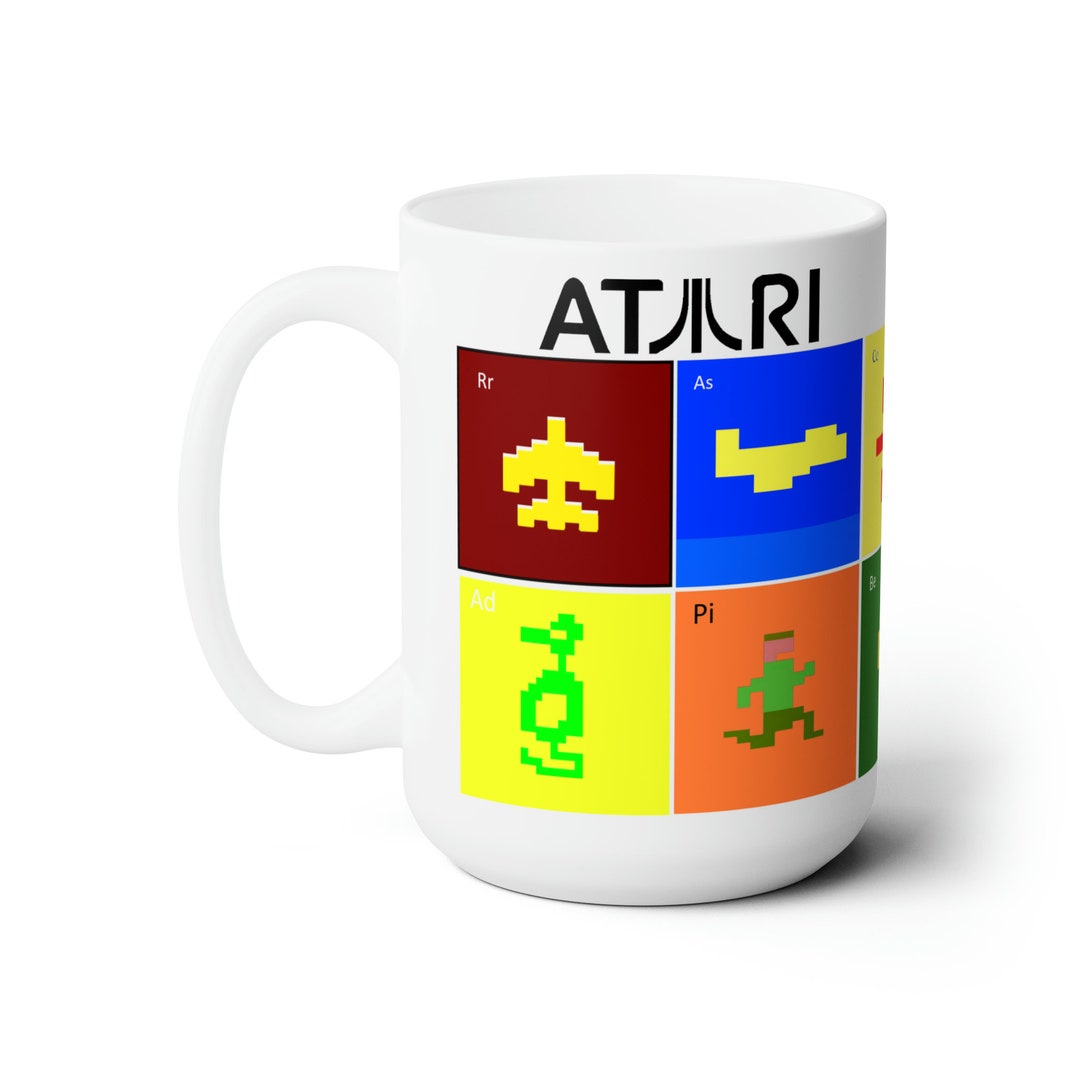 Atari Periodic Table Mug Ceramic Mug 15oz Combat,pitfall,hero,et ...