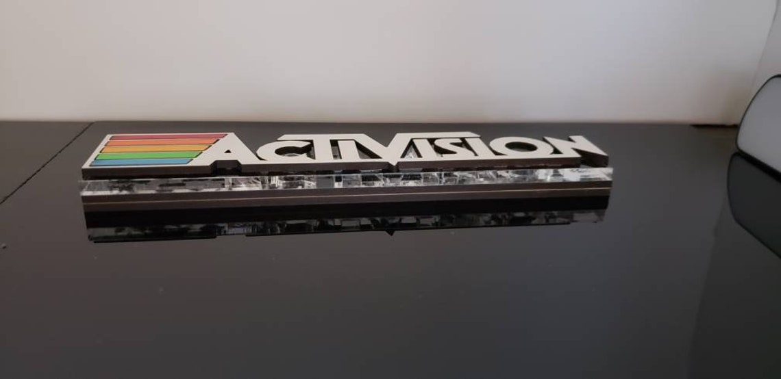 Activision White Logo Sign show It Off Shelf Display - Etsy