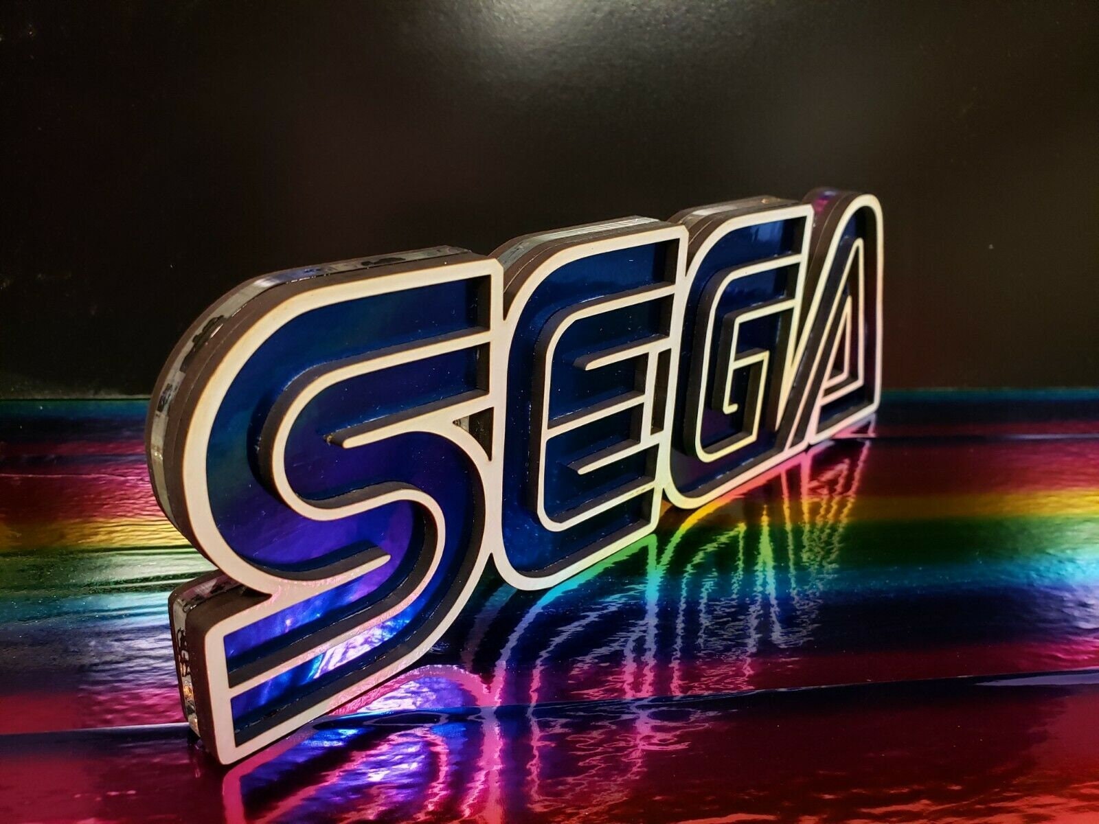 Sega logo sign display stand for shelf or gameroom Atari show - Etsy.de