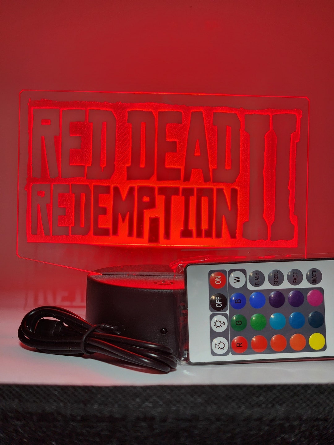 Red Dead Redemption Led Lamp It Will Display 8 Different - Etsy