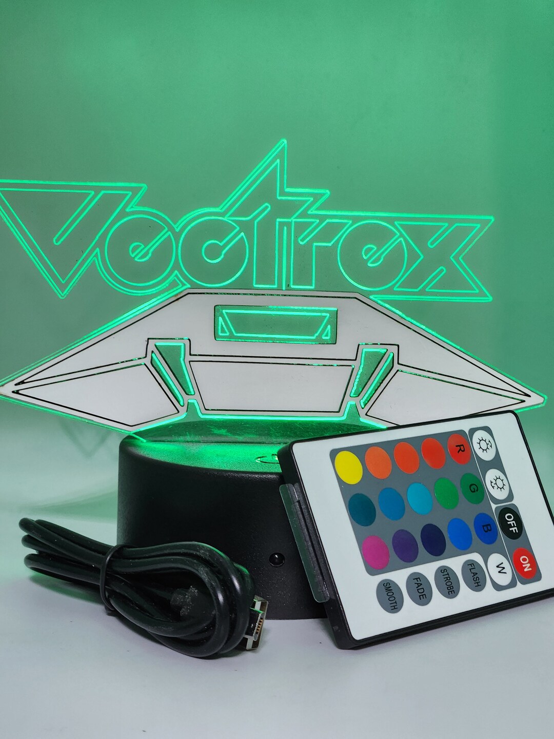 Vectrex Led Light With Remote (show It Off)comes in 2 Colors Black or ...