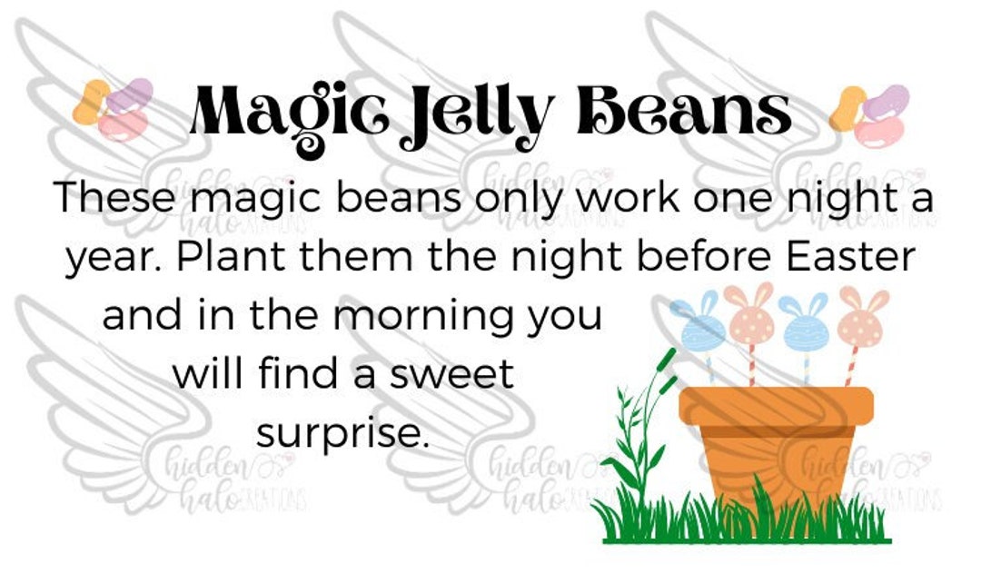Magic Jelly Beans Tag/label - Etsy