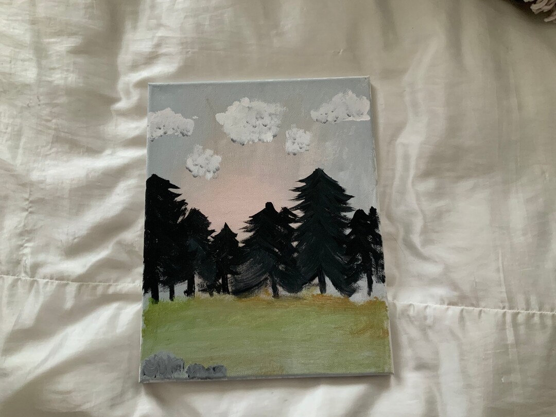 Foreshadowing Forest Painting / 8”x10” - Etsy