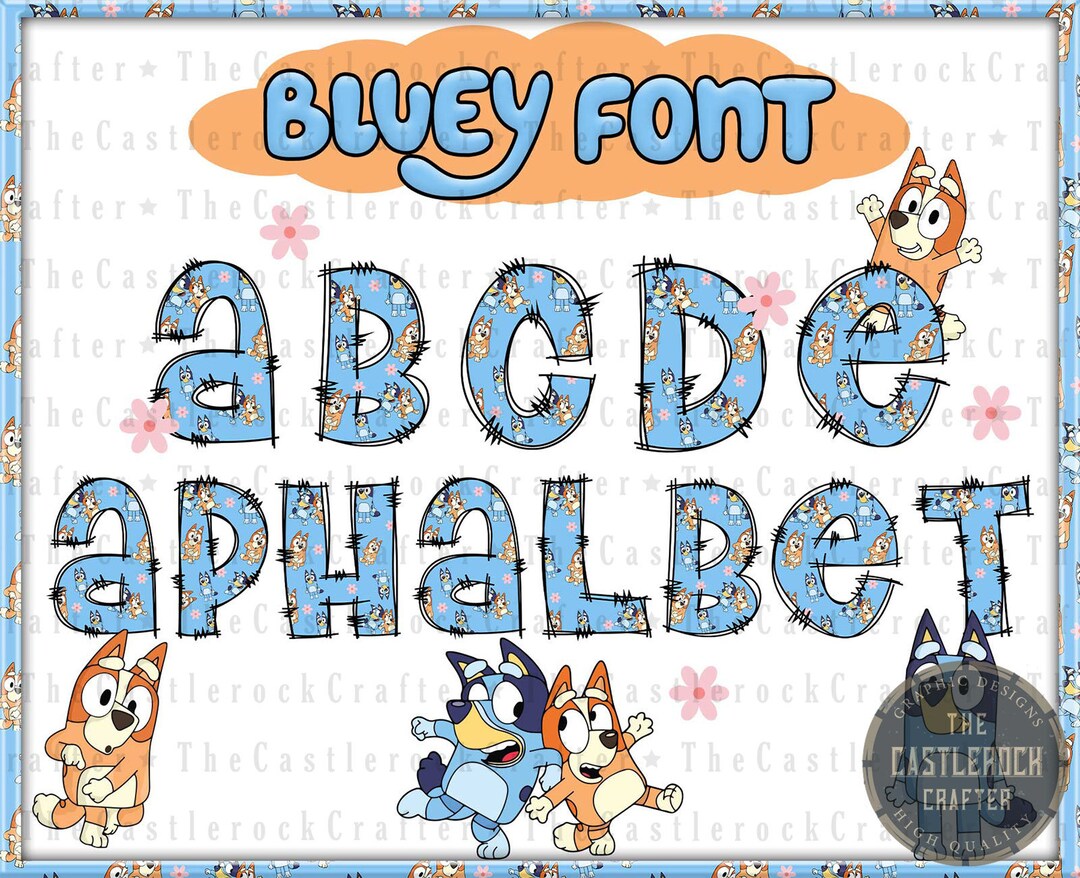 Bluey Font Bluey Font Svg Font for Kids Kids Font Svg - Etsy Canada