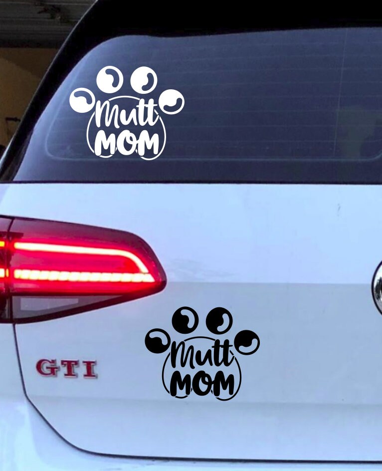 MUTT MOM, Car Decal, Vinyl Sticker - Etsy