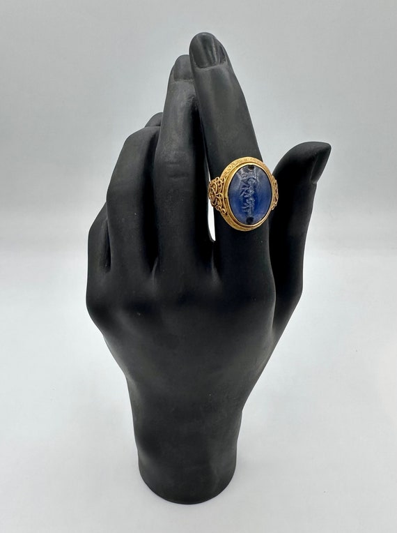 Rare and beautiful 18k gold vintage ring with Arabic … - Gem