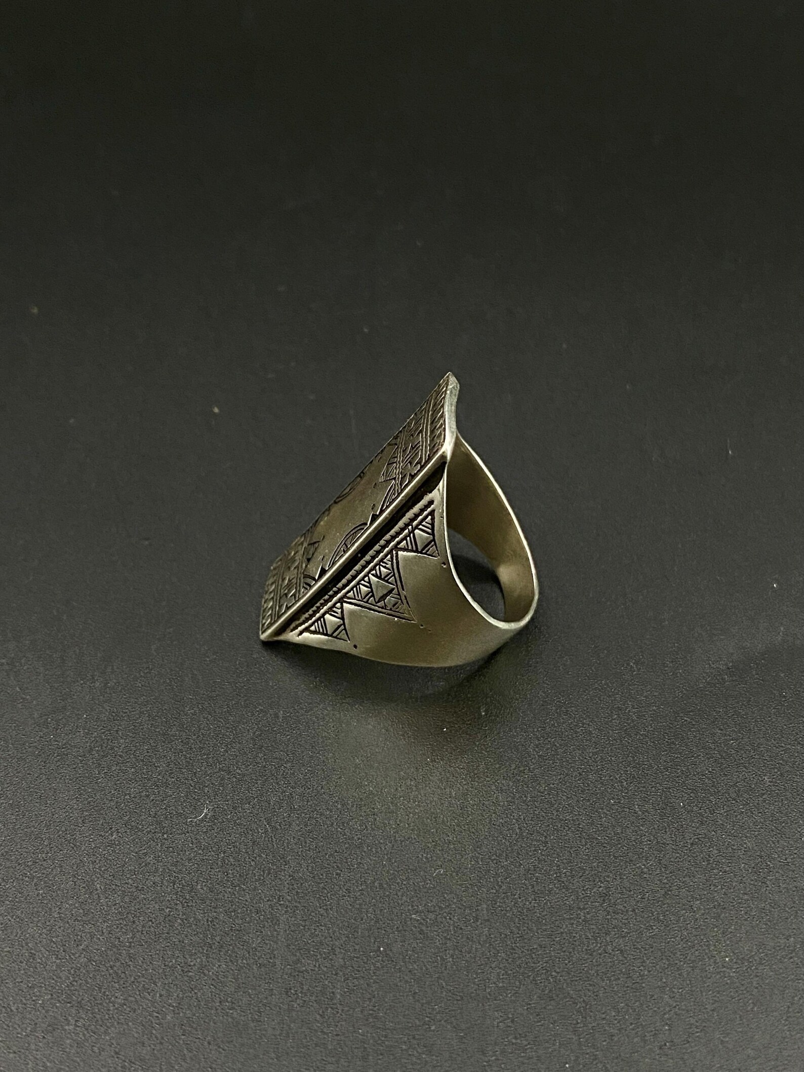 Traditional Moroccan Silver Ring With Intricate Engravings - Etsy