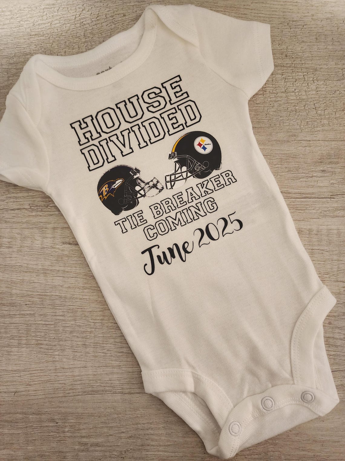 House Divided Bodysuit| Tie Breaker Shirt| Baby Announcement| Football ...