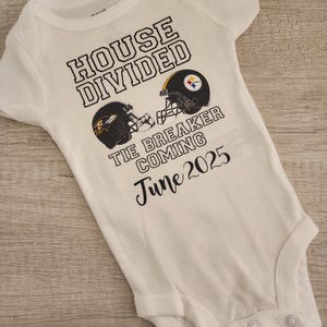 House Divided Bodysuit| Tie Breaker Shirt| Baby Announcement| Football ...