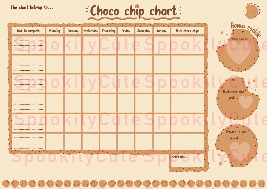 Weekly Reward Chart for Kids and Adults Fun Planner Chore/task Tracking ...