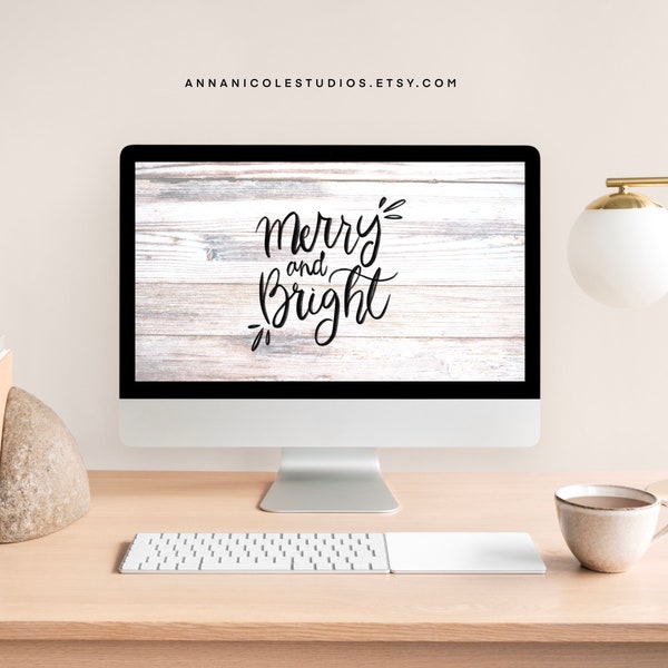 Farmhouse Christmas Desktop Wallpaper - Etsy
