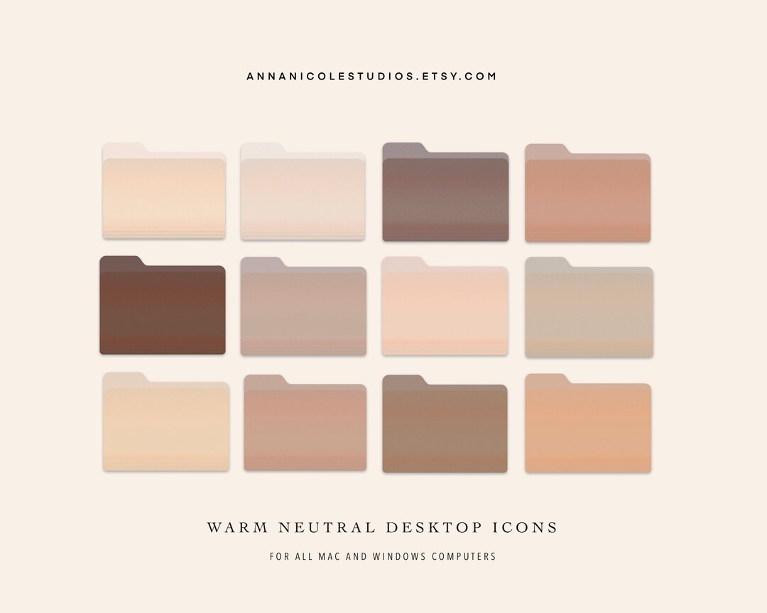 Warm Neutral Desktop Icons, Desktop, Mac Desktop Icons, Windows Desktop ...