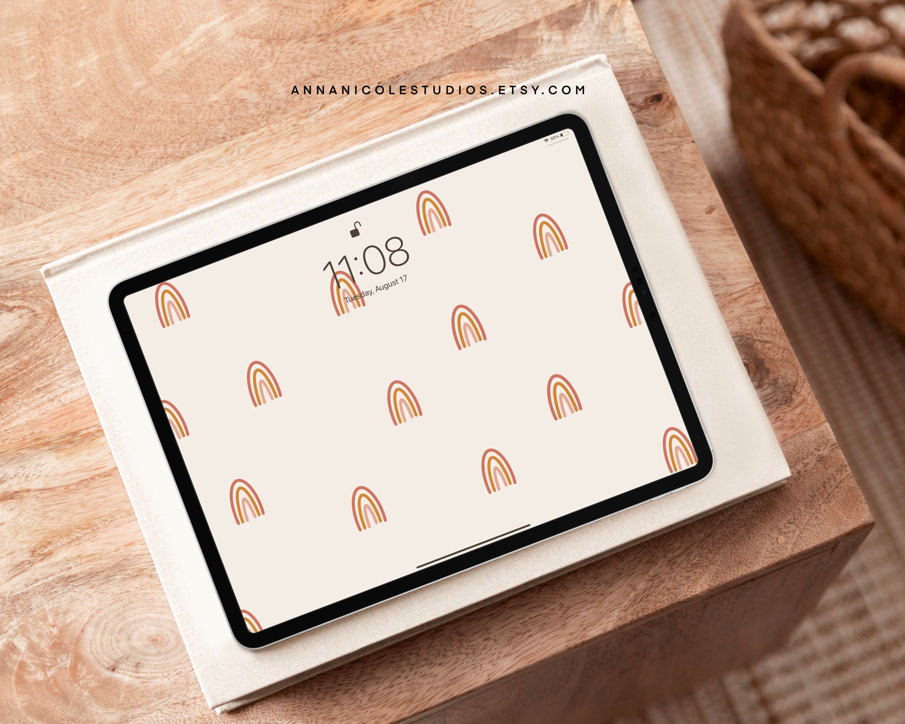 Boho Rainbow iPad Wallpaper | Etsy