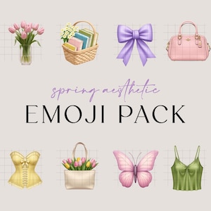 Ios18 Emoji Icons | 50 Spring Aesthetic Emojis | Pastel Aesthetic Emoji ...