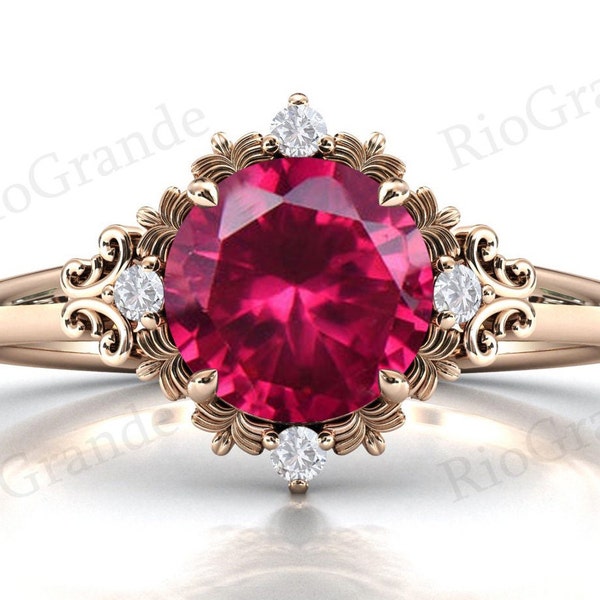 Unique Ruby Ring - Etsy