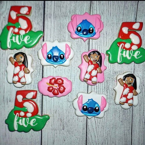 Stitch Birthday Cookies Lilo and Stitch | Etsy