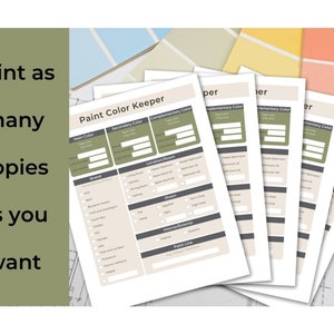 Paint Color Planner, Color Keeper for Home Improvement, Home Renovation ...