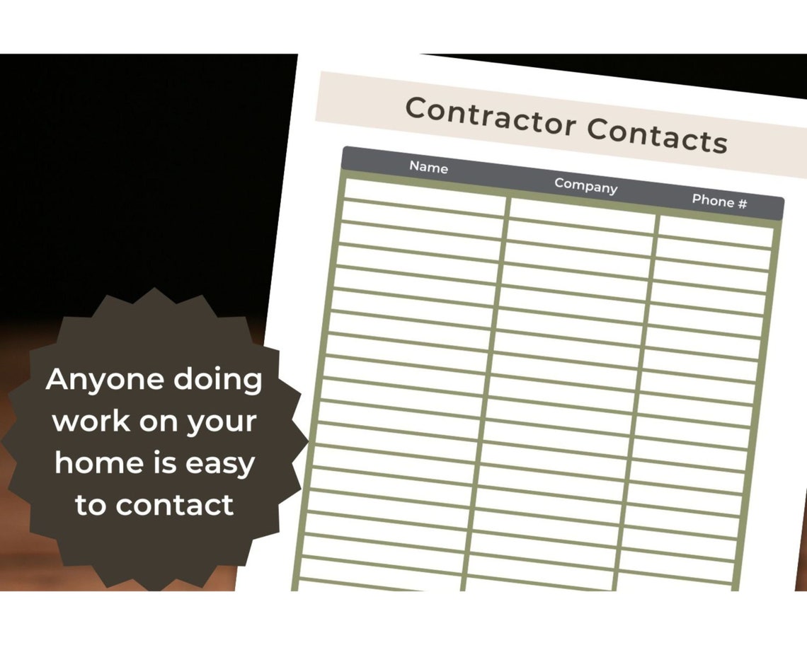 Contractor Selection Bundle, Great for Home Improvement Projects, Use ...