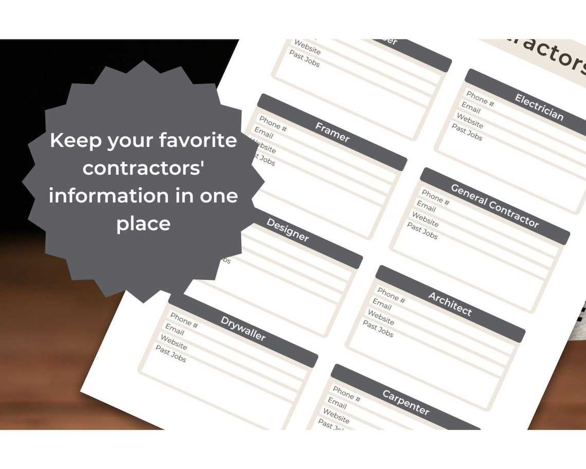 Home Buying and Construction Printable Planners Bundle, Perfect for New ...