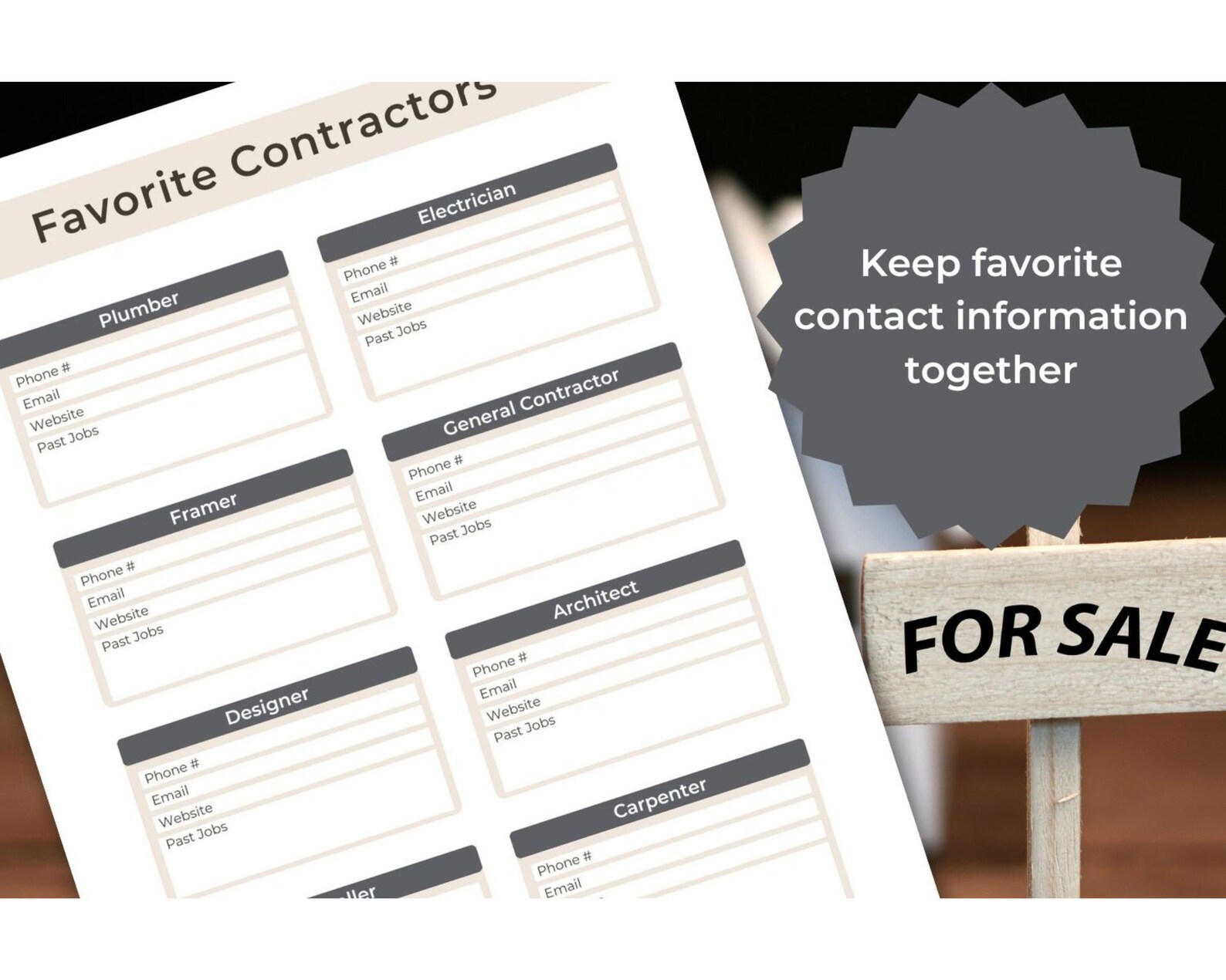 Contractor Selection Bundle, Great for Home Improvement Projects, Use ...