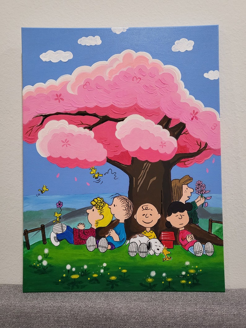 Charlie Brown and Friends Original Acrylic Hand Painting/18×24" Canvas ...