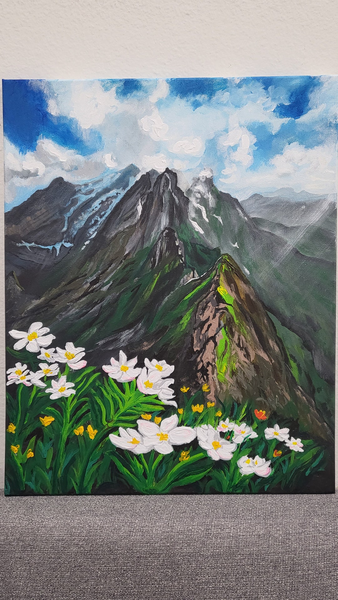 Landscape Original Acrylic Hand Painting 16×20" Canvas Art by J - Etsy