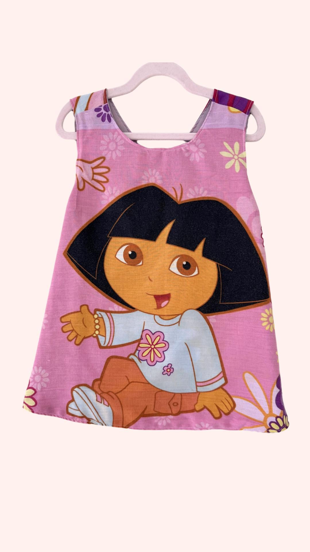 Dora the Explorer| Custom Made | Crisscross Back Reversible Shirt/dress ...