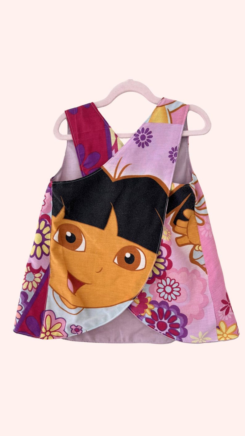 Dora the Explorer| Custom Made | Crisscross Back Reversible Shirt/dress ...