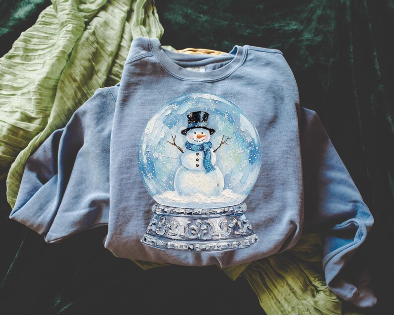 Hand-painted Snow Globe Png Design | Digital Download | Snowman File ...