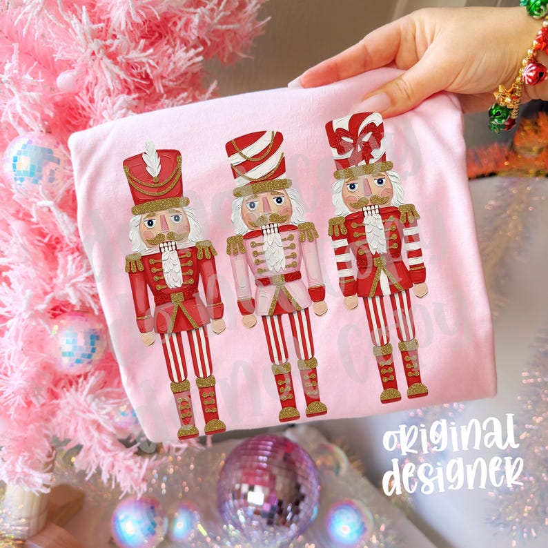 Candy Cane Nutcrackers Hand-painted Png Design | Digital Download | PNG ...