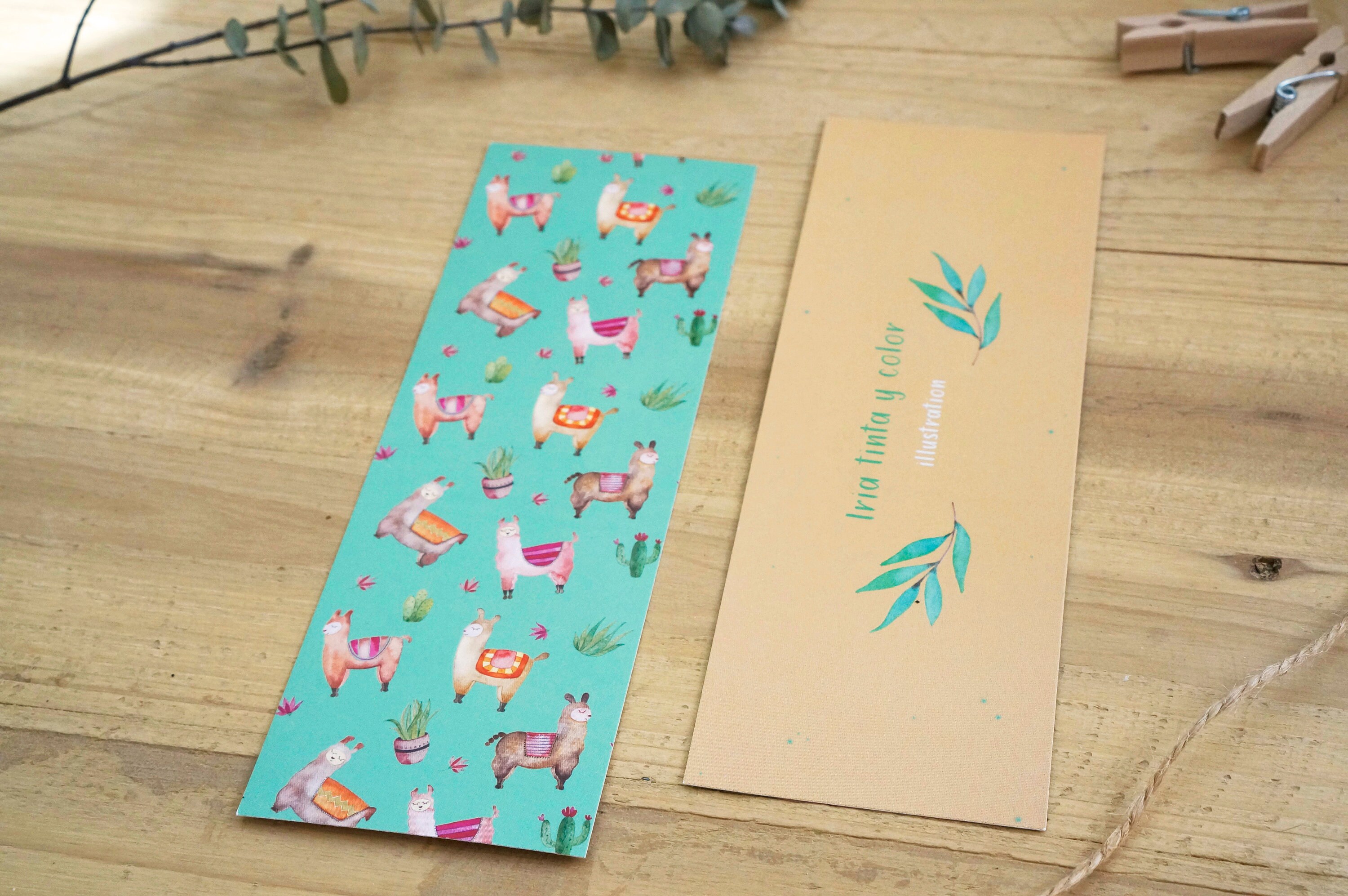 Signets lamas fleurs et plantes / stationnaire / lecture / - Etsy France