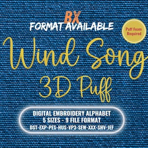 3d Embroidery Font - Etsy