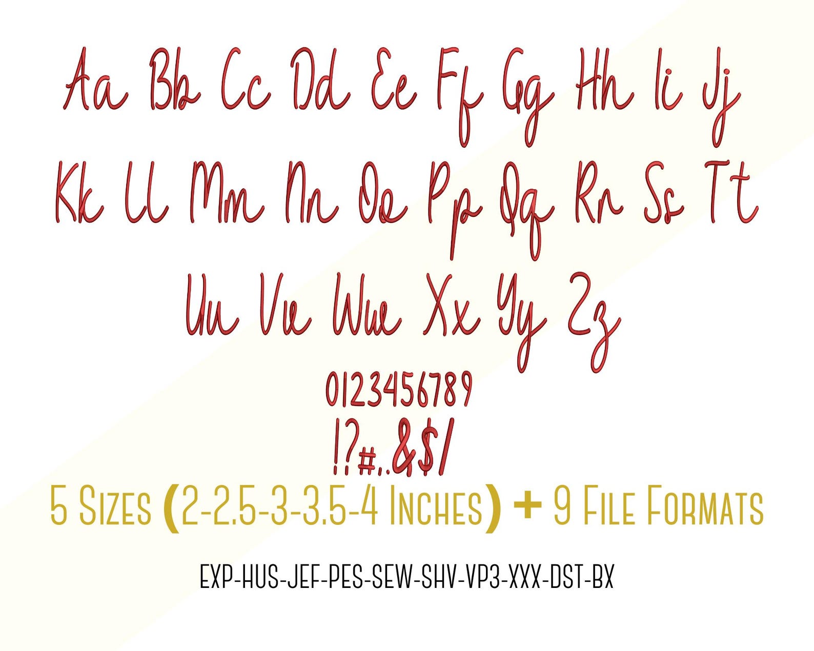 3D Cursive Puff Embroidery Font | BX Embroidery Alphabet | Script 3D ...