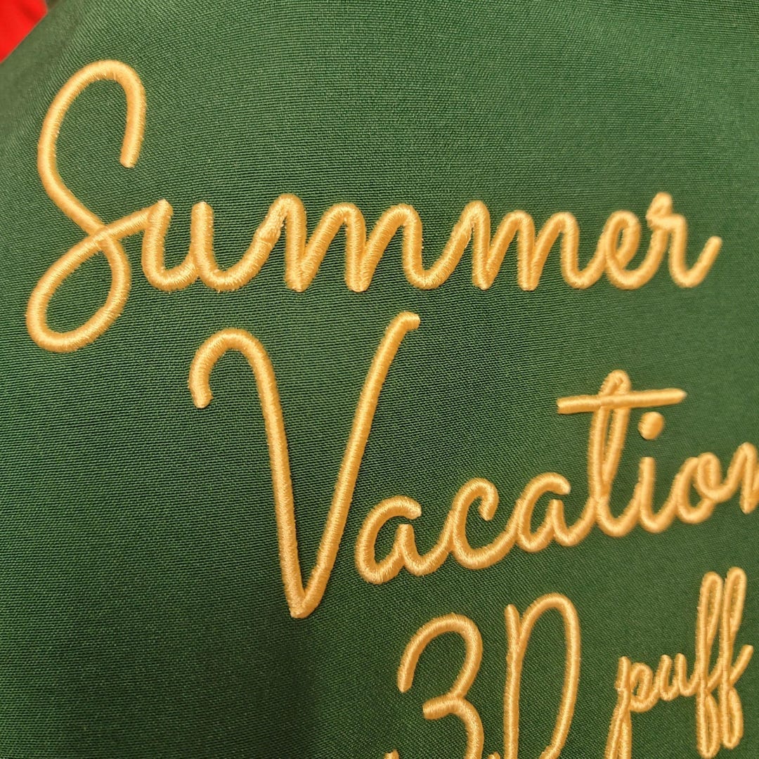 Puff 3D Embroidery Cursive Script Embroidery Font; 6 Sizes, BX Format ...